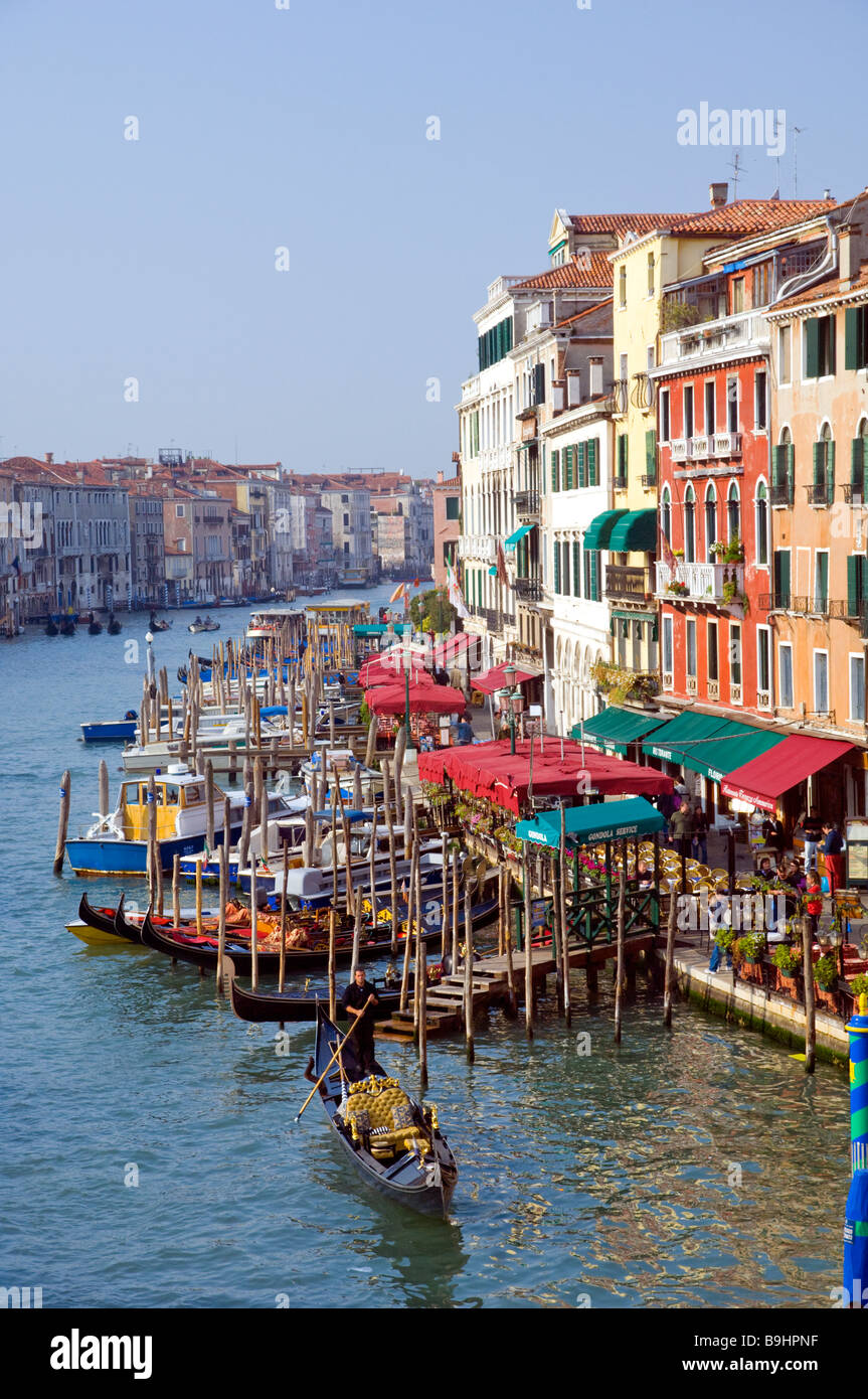 The Grand Canal of Venice Italy with Venetian architecture boats and ...