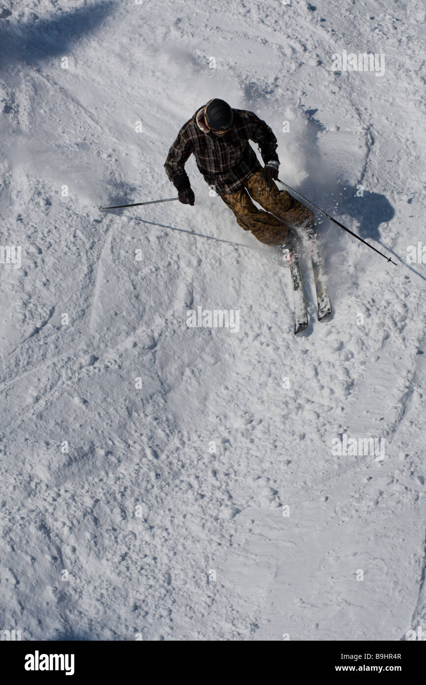 Mountain ski rider on a mountain slope Stock Photo - Alamy