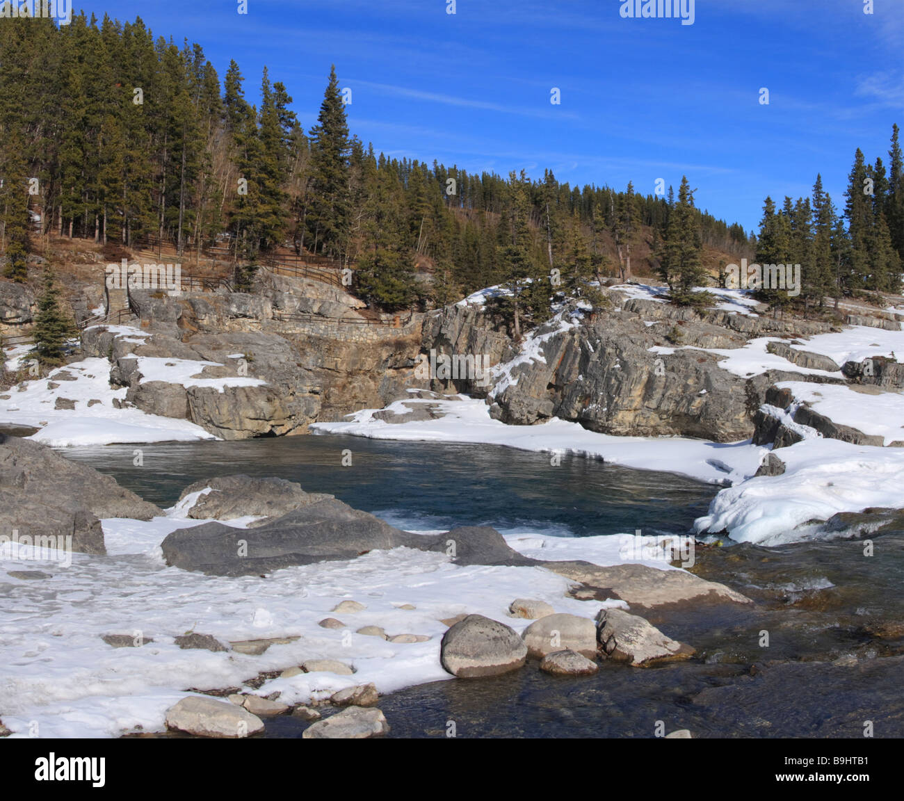Icy Elbow river in Kananaskis country, Alberta Stock Photo - Alamy