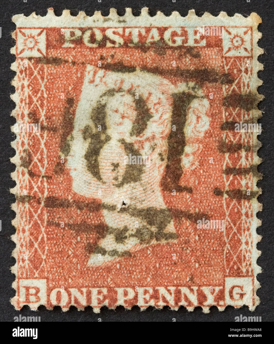 Victorian penny black stamp hi-res stock photography and images - Alamy