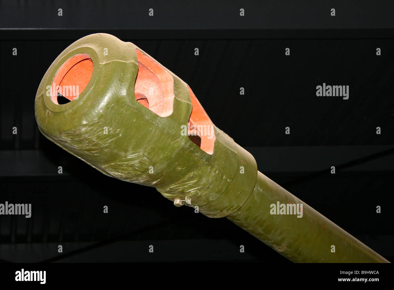 Close-up of a tank gun barrel at the Imperial War Museum Duxford Stock ...