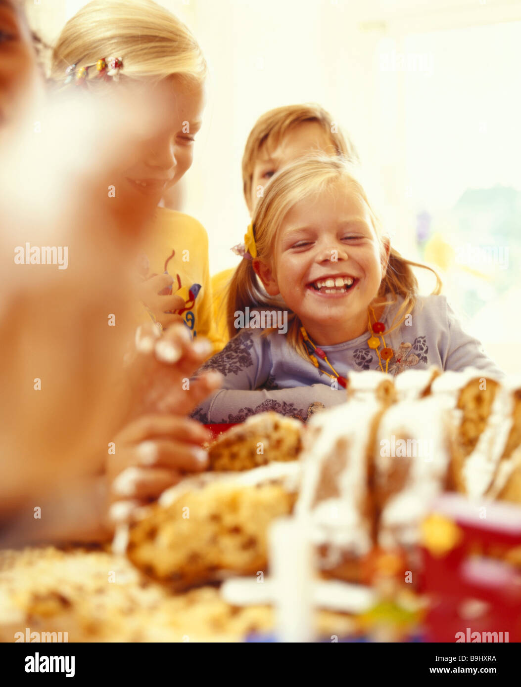 children's birthday party boy girl cakes celebrates cheerfully fun ...