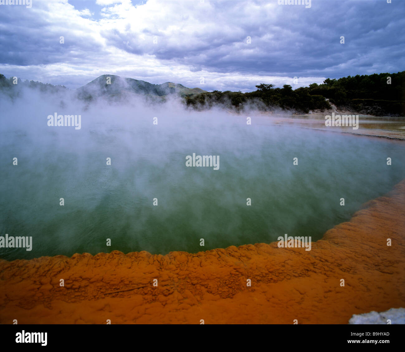 Champagne Pool, hot springs, geothermal area Waiotapu, Rotorua, North ...