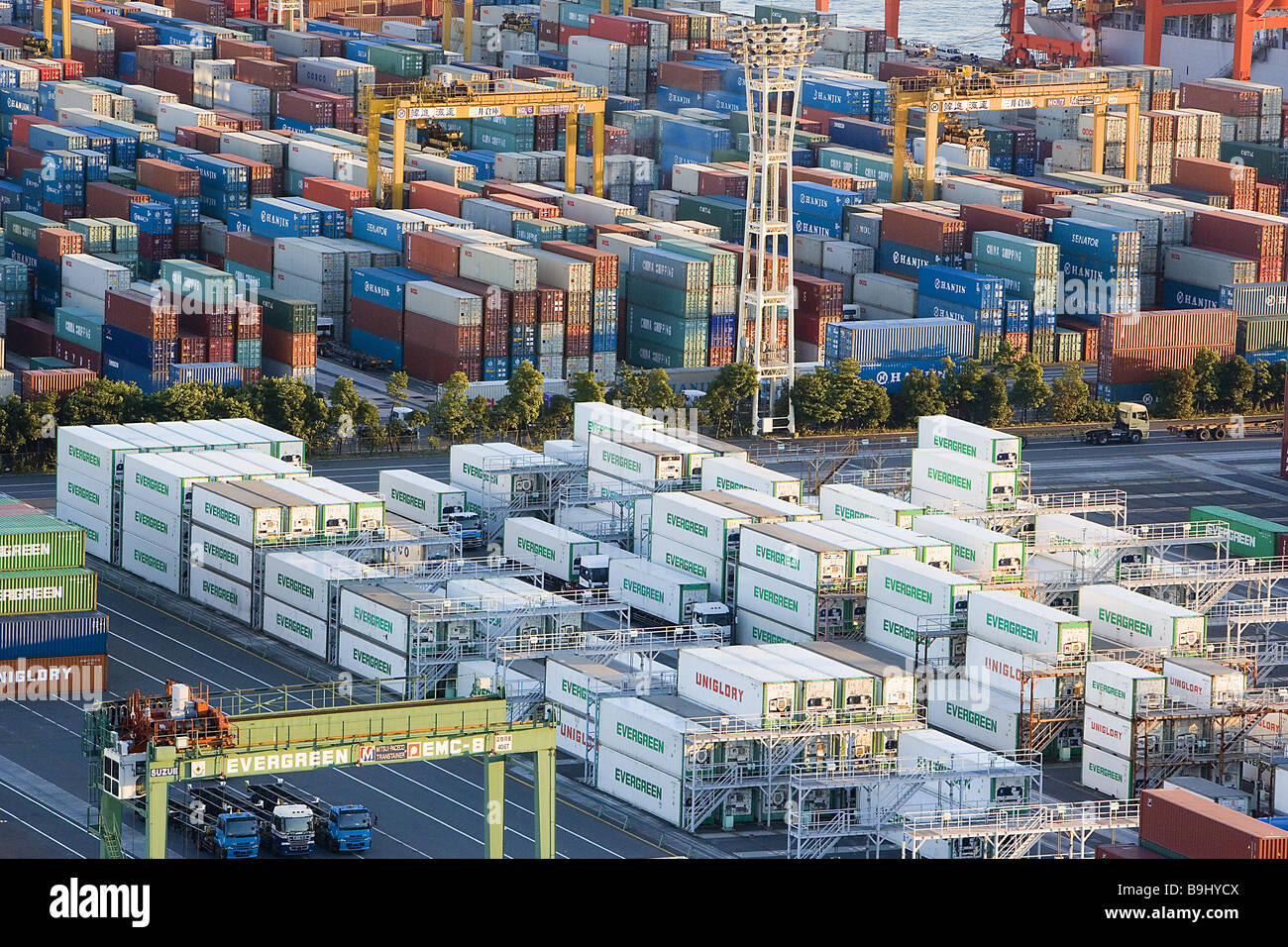 Japan Tokyo Odaiba District Tokyo Bay container-harbor Asia city city ...