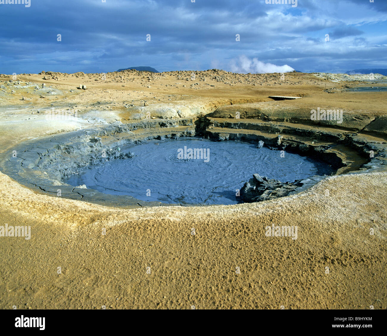 Mud springs near Namaskard, solfataras near the Myvatn Lake, in North ...