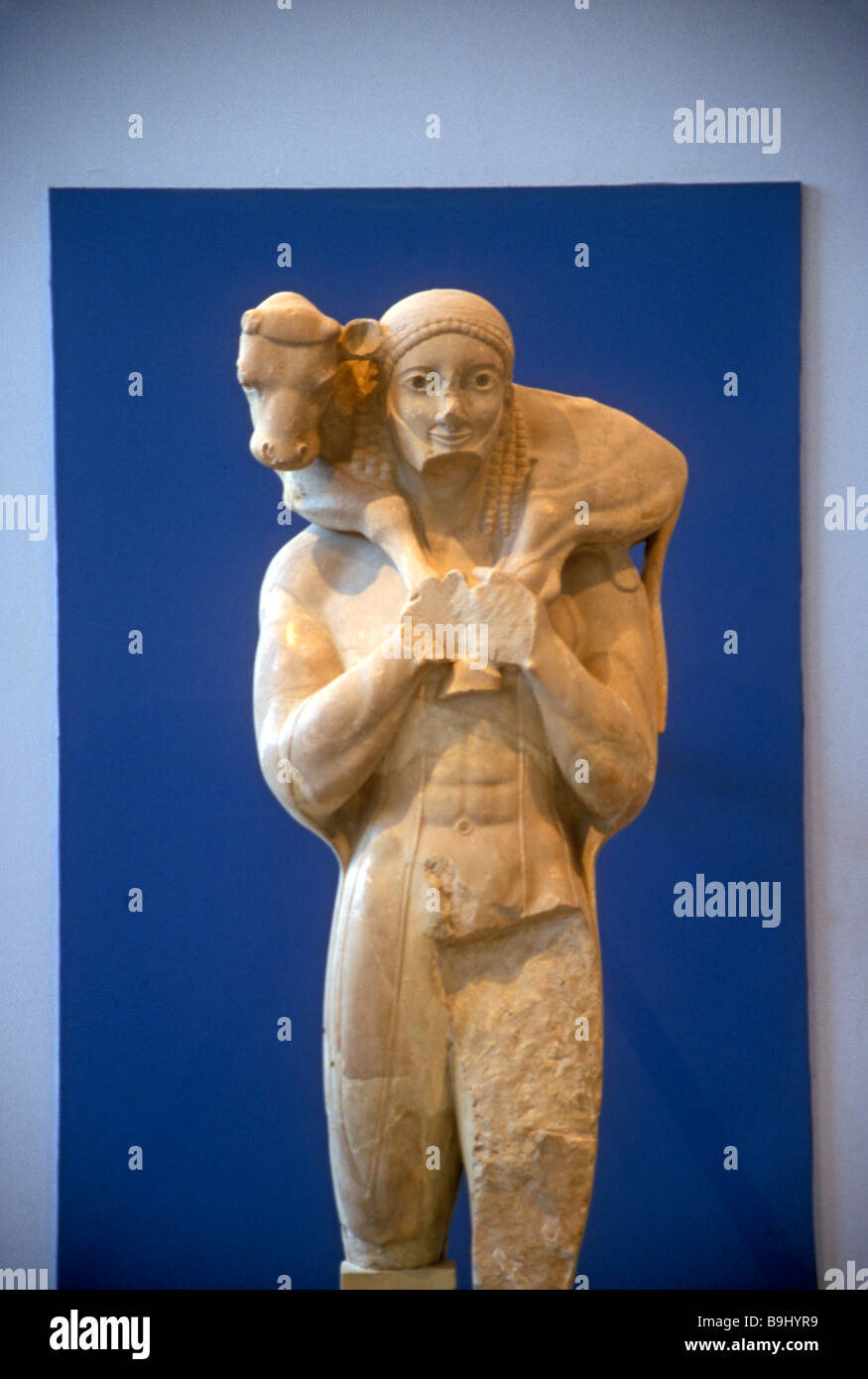 Greece Athens Acropolis Museum marble head sculpture ancient bust Stock ...