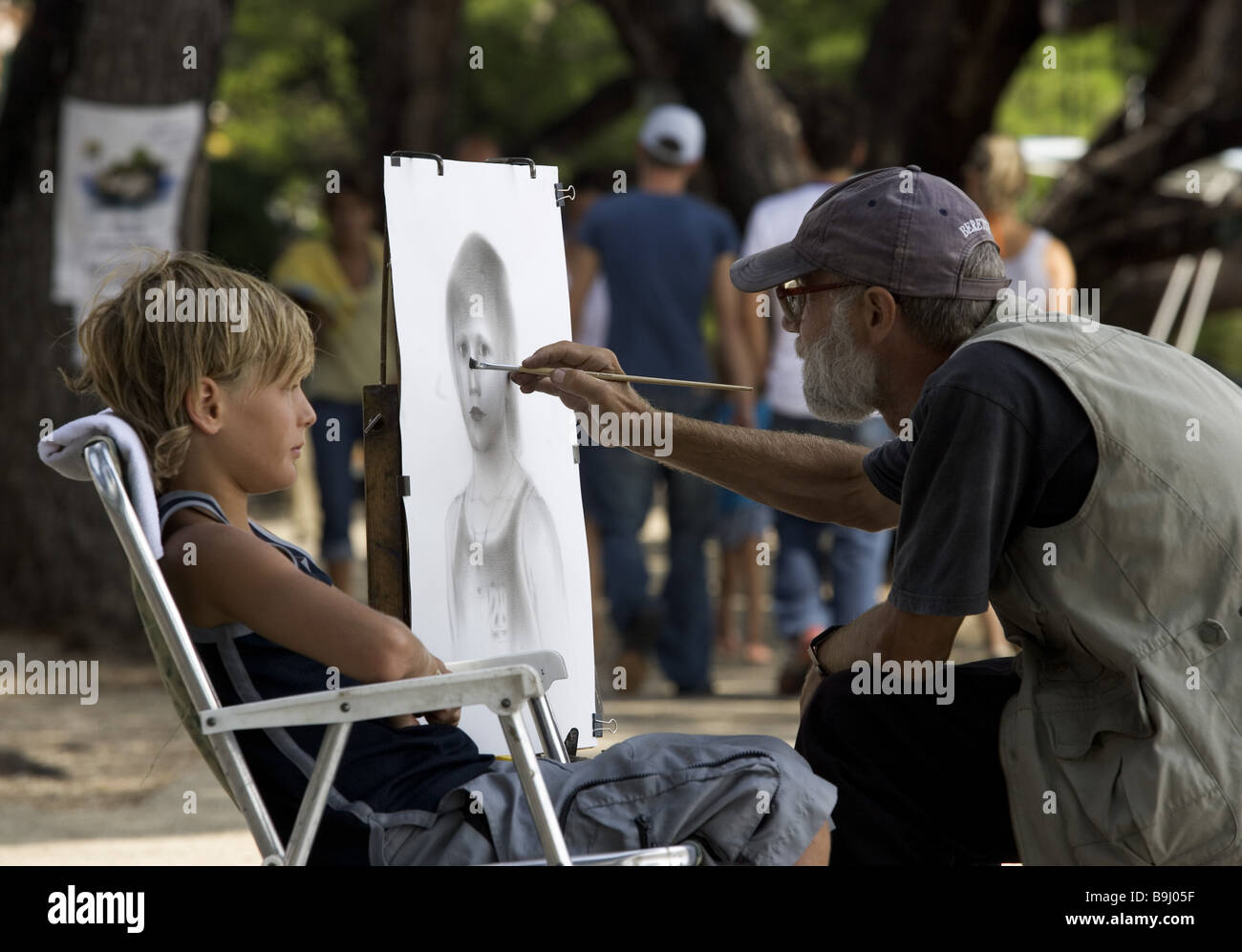 Artists canvas boy portrays at the side no models release series art ...