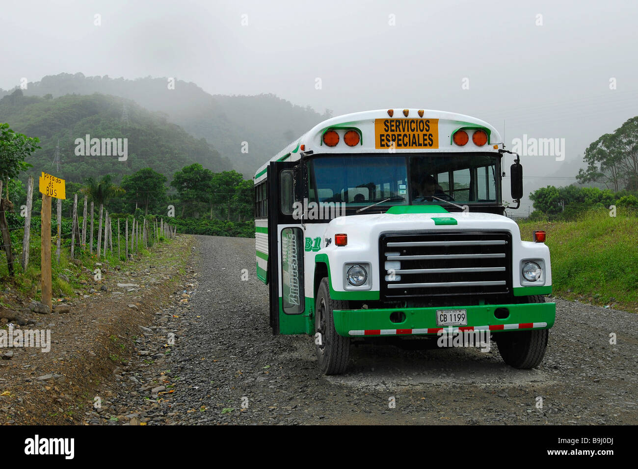 Public bus, Orosi Valley, Cartago, Costa Rica, Central America Stock ...