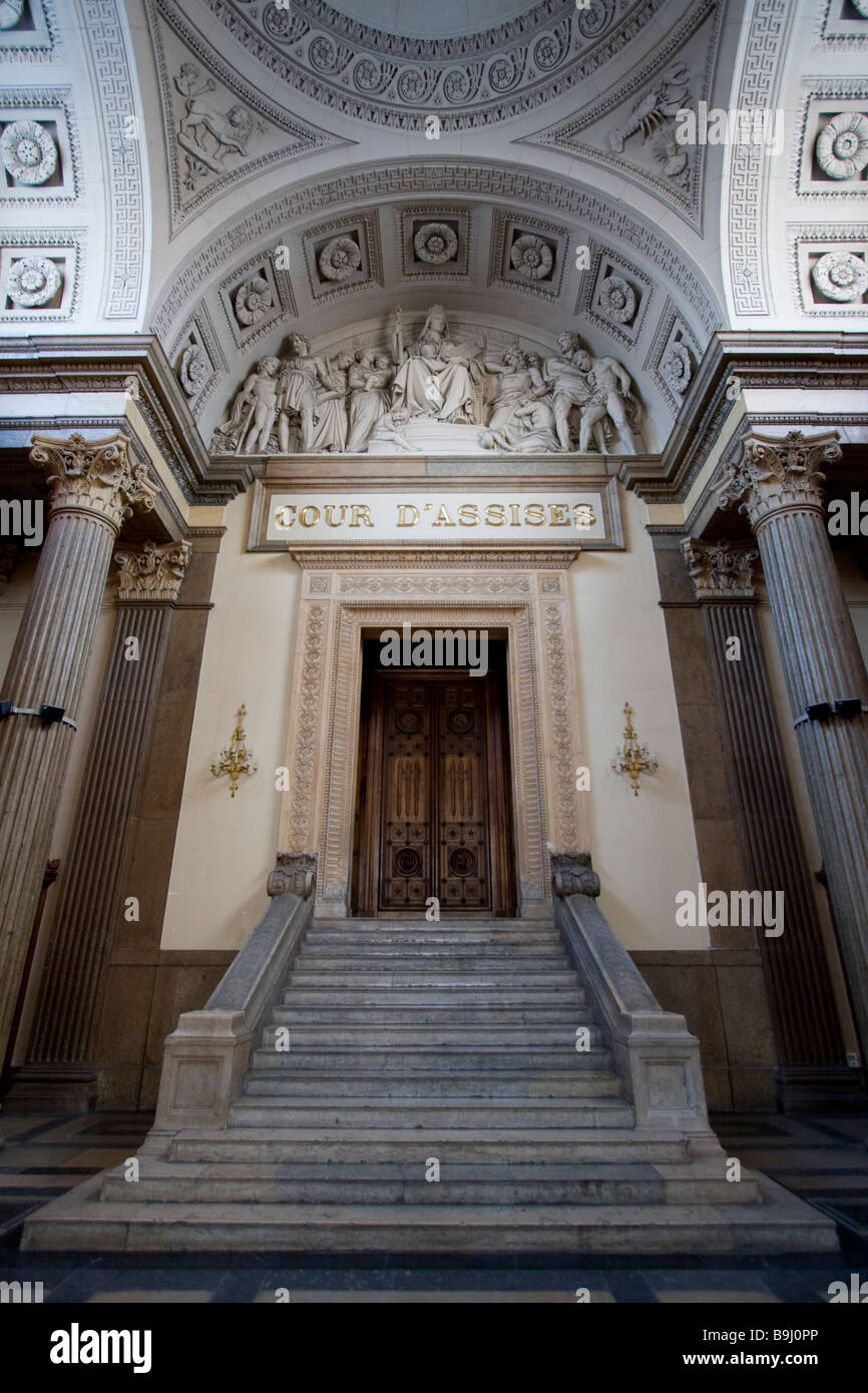 Inside the Lyon courthouse, France Stock Photo - Alamy