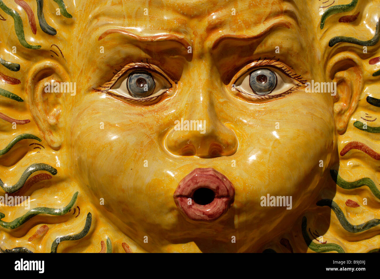 Sun, typical ceramic, Calabria, Italy, Europe Stock Photo - Alamy