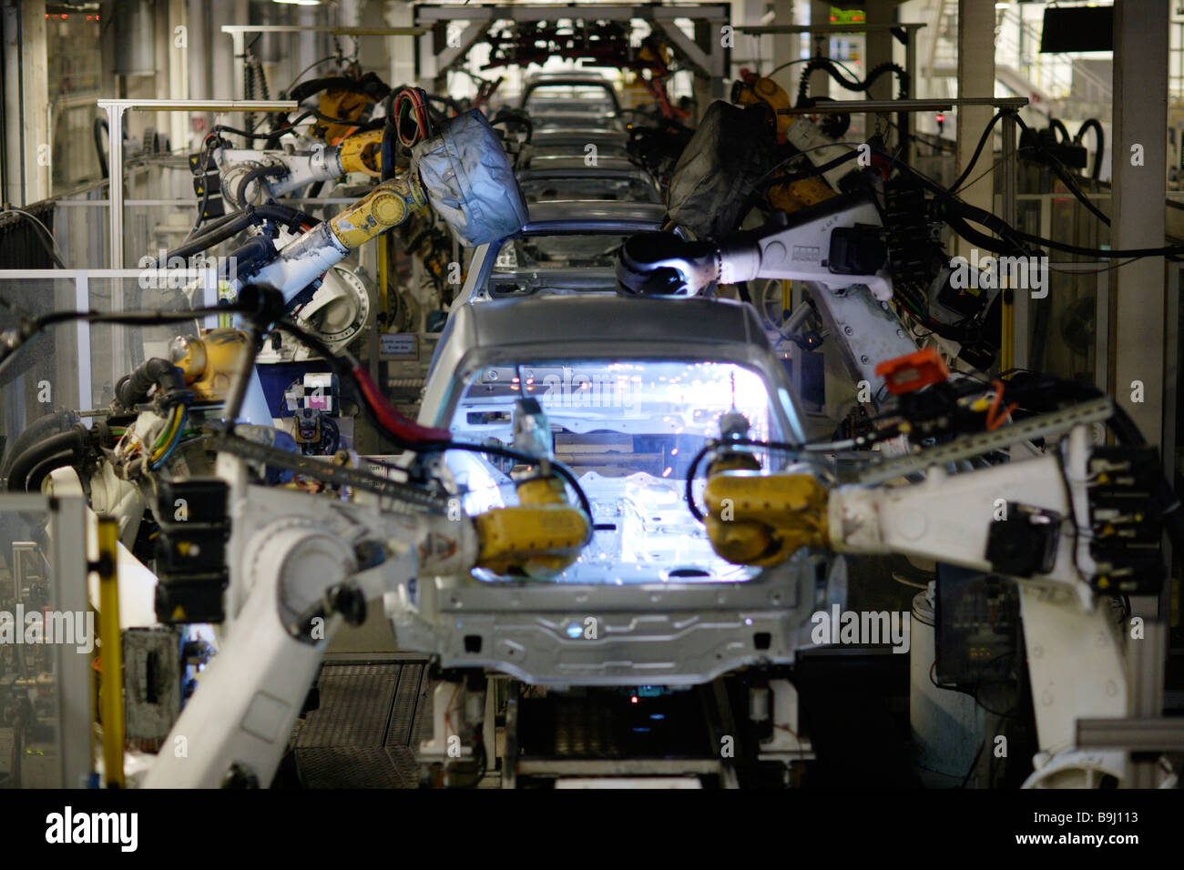 Car production, VW Werk Wolfsburg, VW car factory Wolfsburg, Lower ...