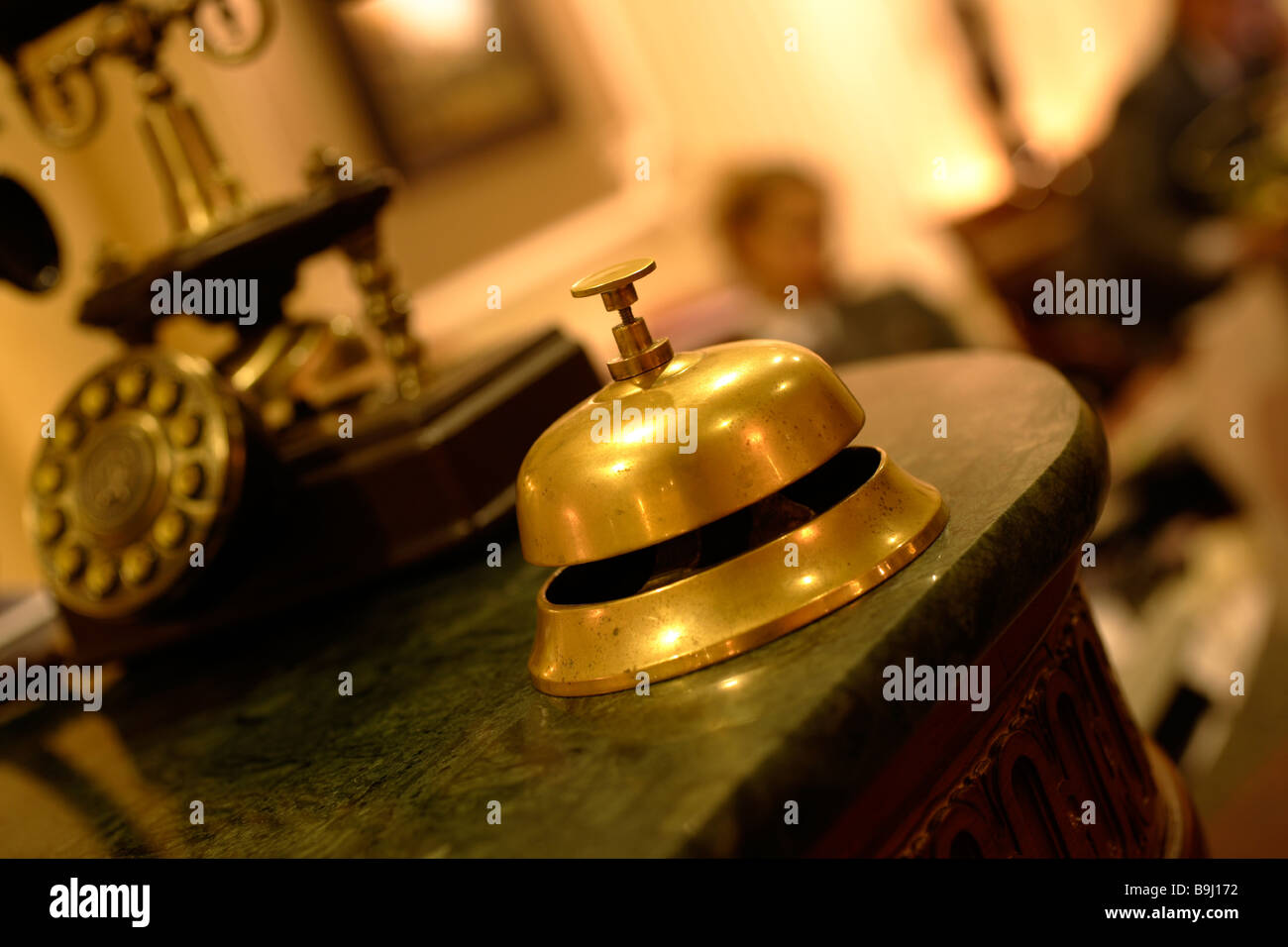 Hotel desk bell Stock Photo - Alamy