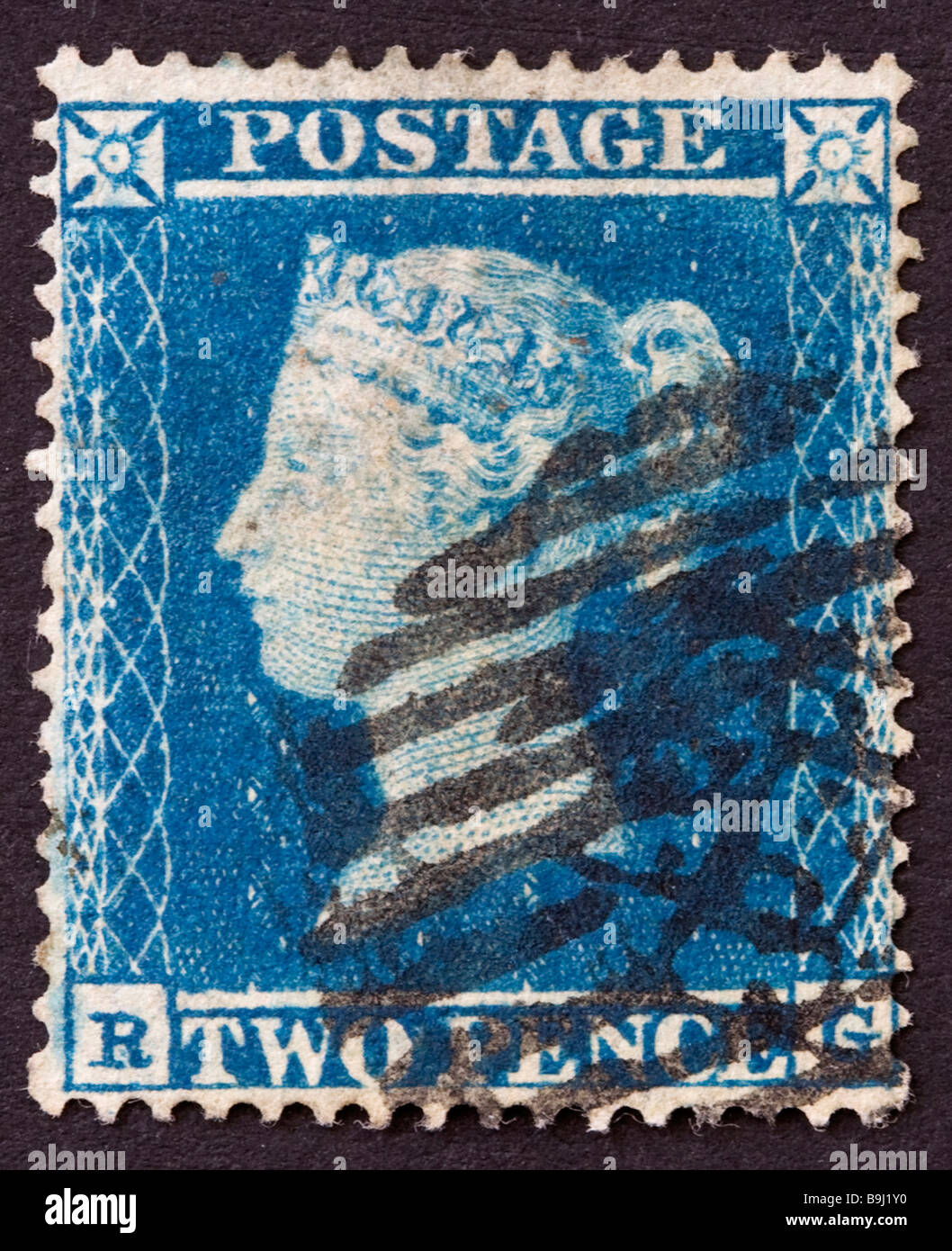 Queen victoria blue stamp hi-res stock photography and images - Alamy