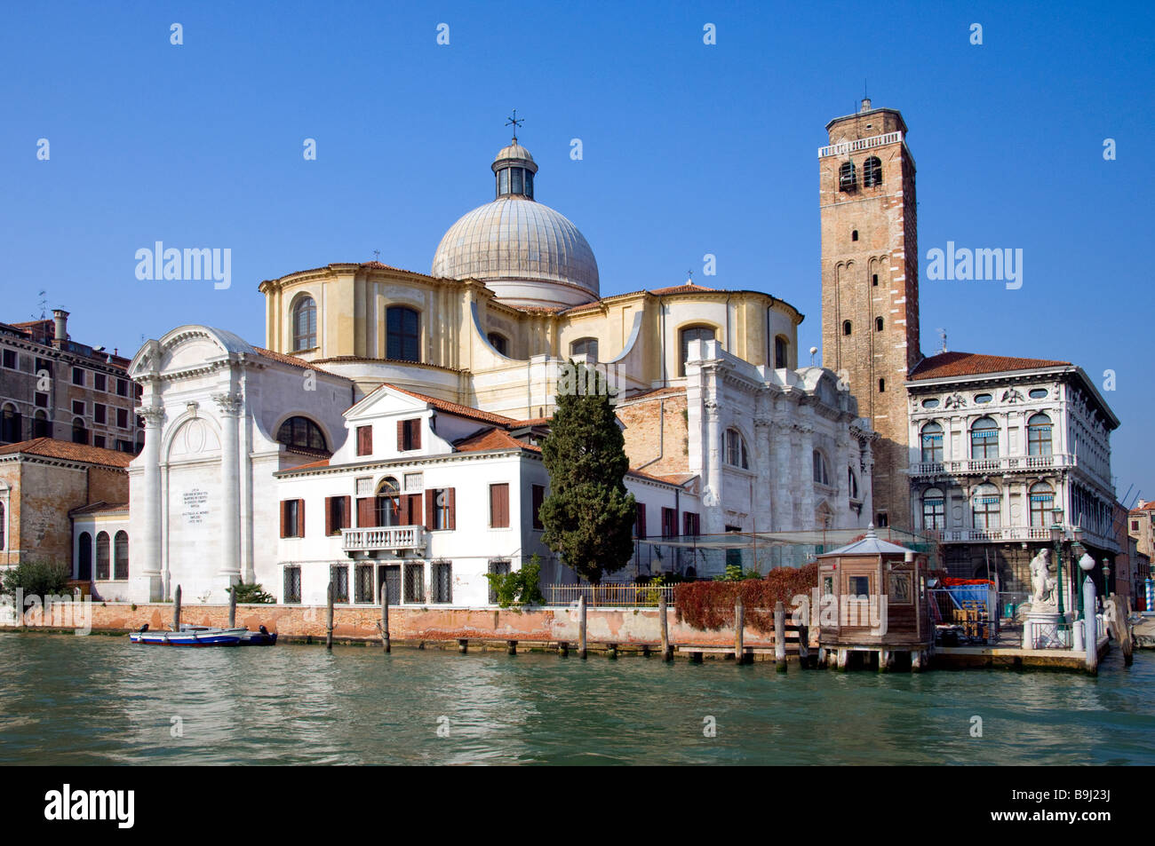The Grand Canal of Venice Italy with Venetian architecture boats and ...