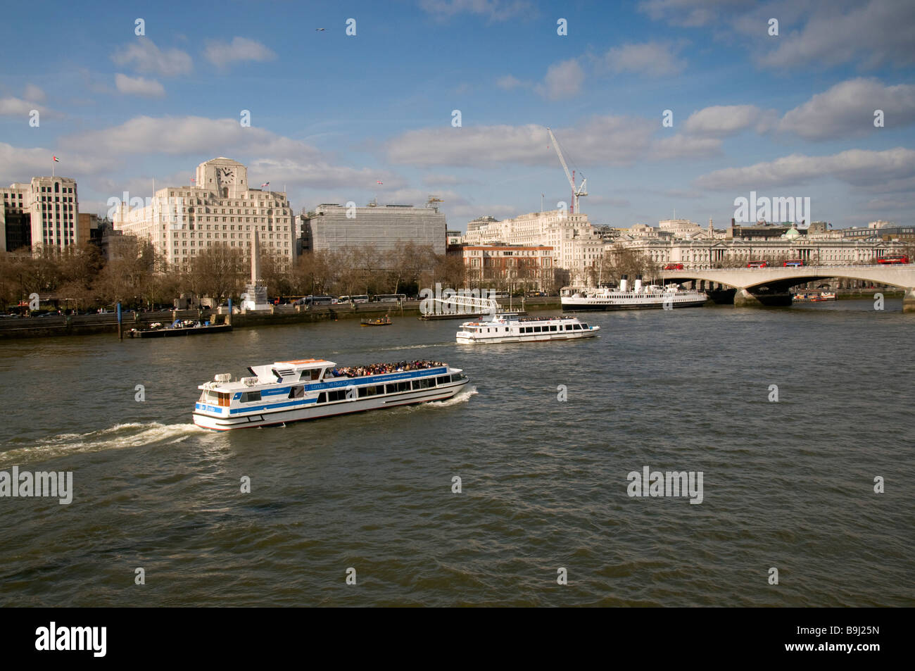 River boats on river Thames in London Stock Photo - Alamy