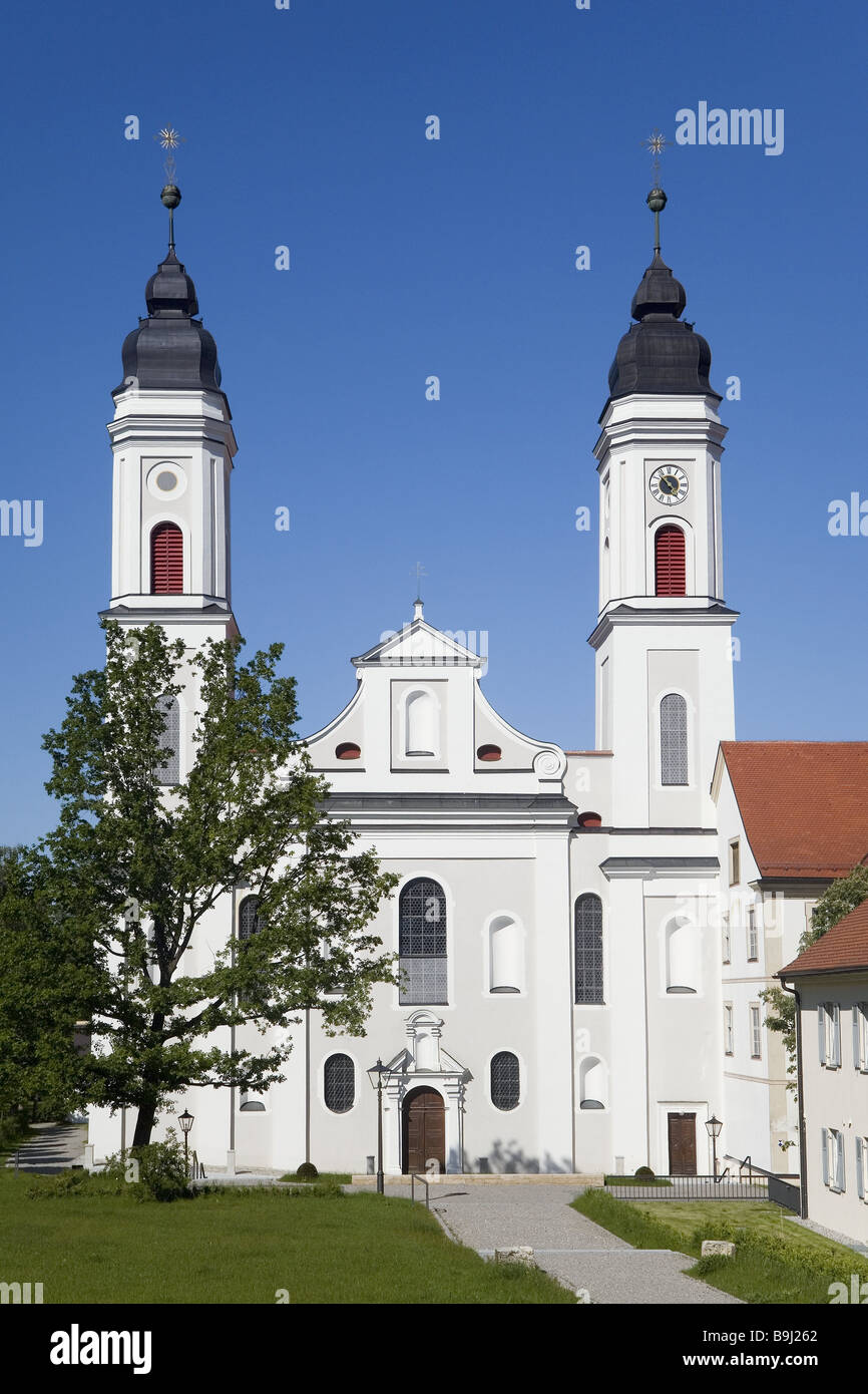 Germany Bavaria Irsee former Benediktiner-Kloster Irsee Allgäu style ...