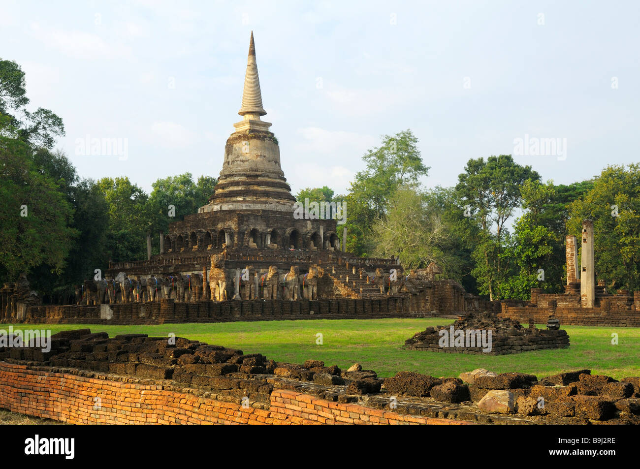 Wat Chang Lom Temple in the temples of the Sukhotai Unesco World ...