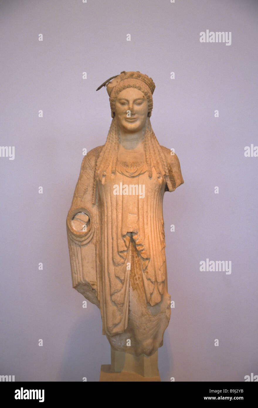 Greece Athens Acropolis Museum marble head sculpture ancient bust Stock ...