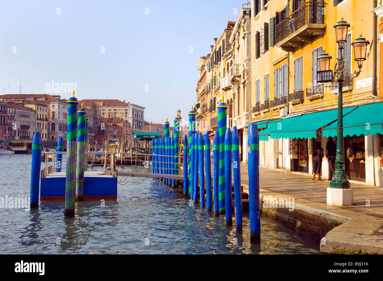 The Grand Canal of Venice Italy with Venetian architecture boats and ...