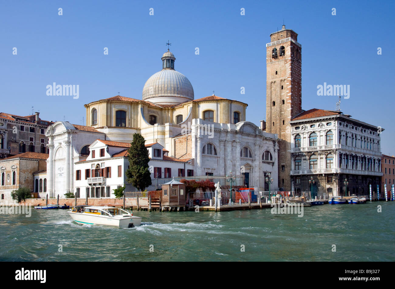 The Grand Canal of Venice Italy with Venetian architecture boats and ...