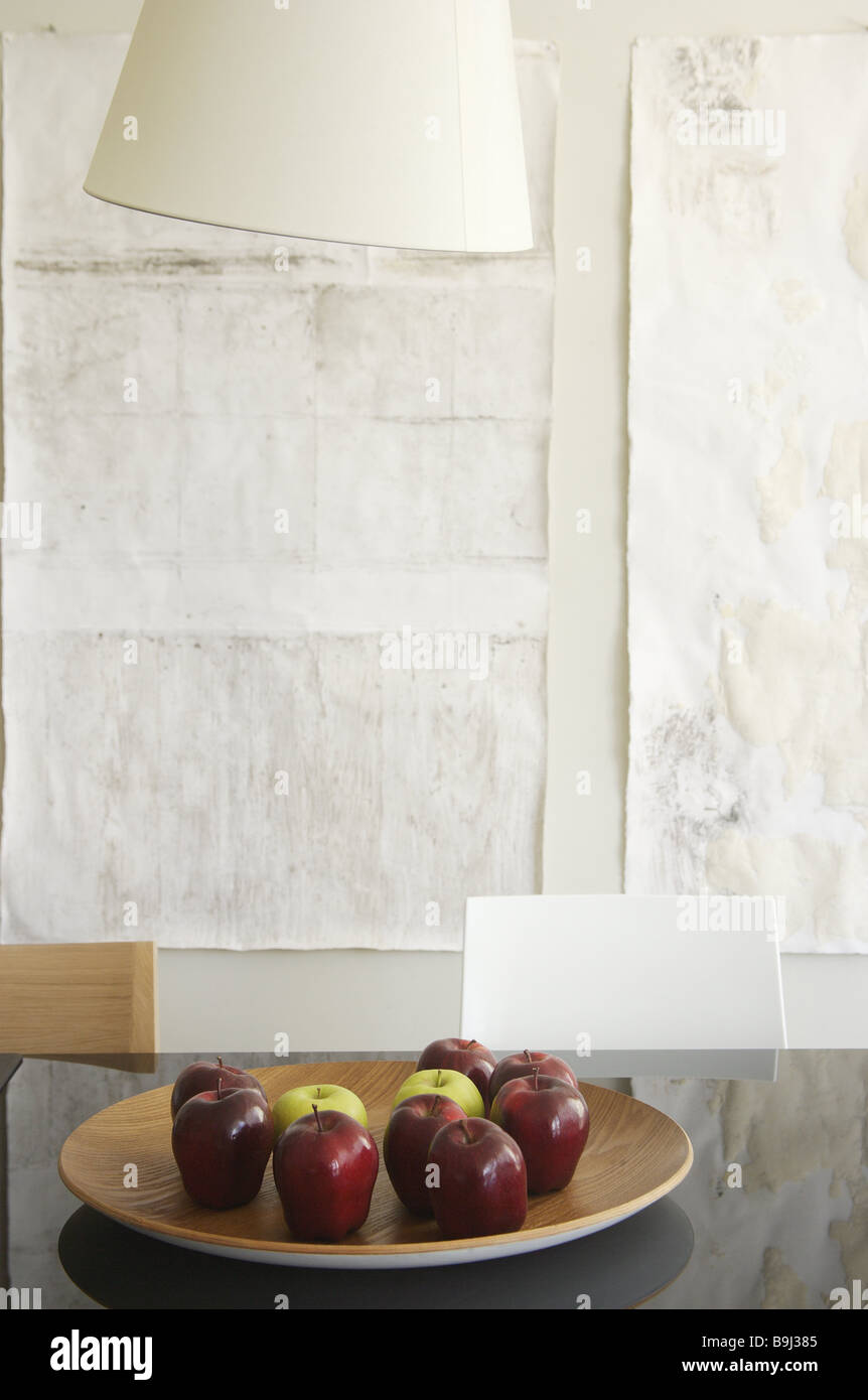 Dining rooms table plates apples detail rooms dining table modern ...