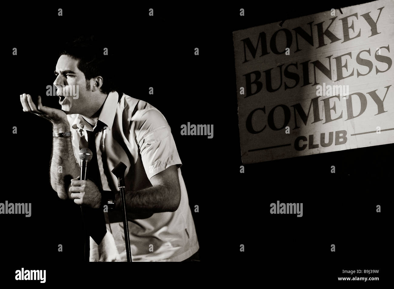 comedian on stage Stock Photo - Alamy