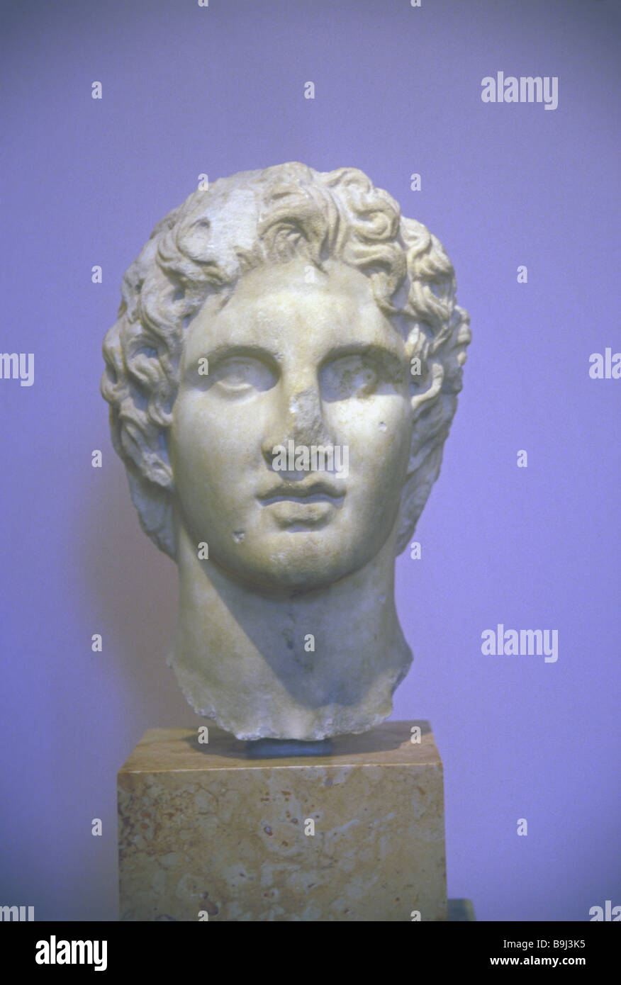 Greece Athens Acropolis Museum marble head sculpture ancient bust Stock ...