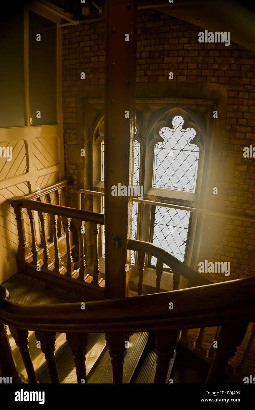 Inner staircase of one of the towers on/of Tower Bridge Stock Photo - Alamy