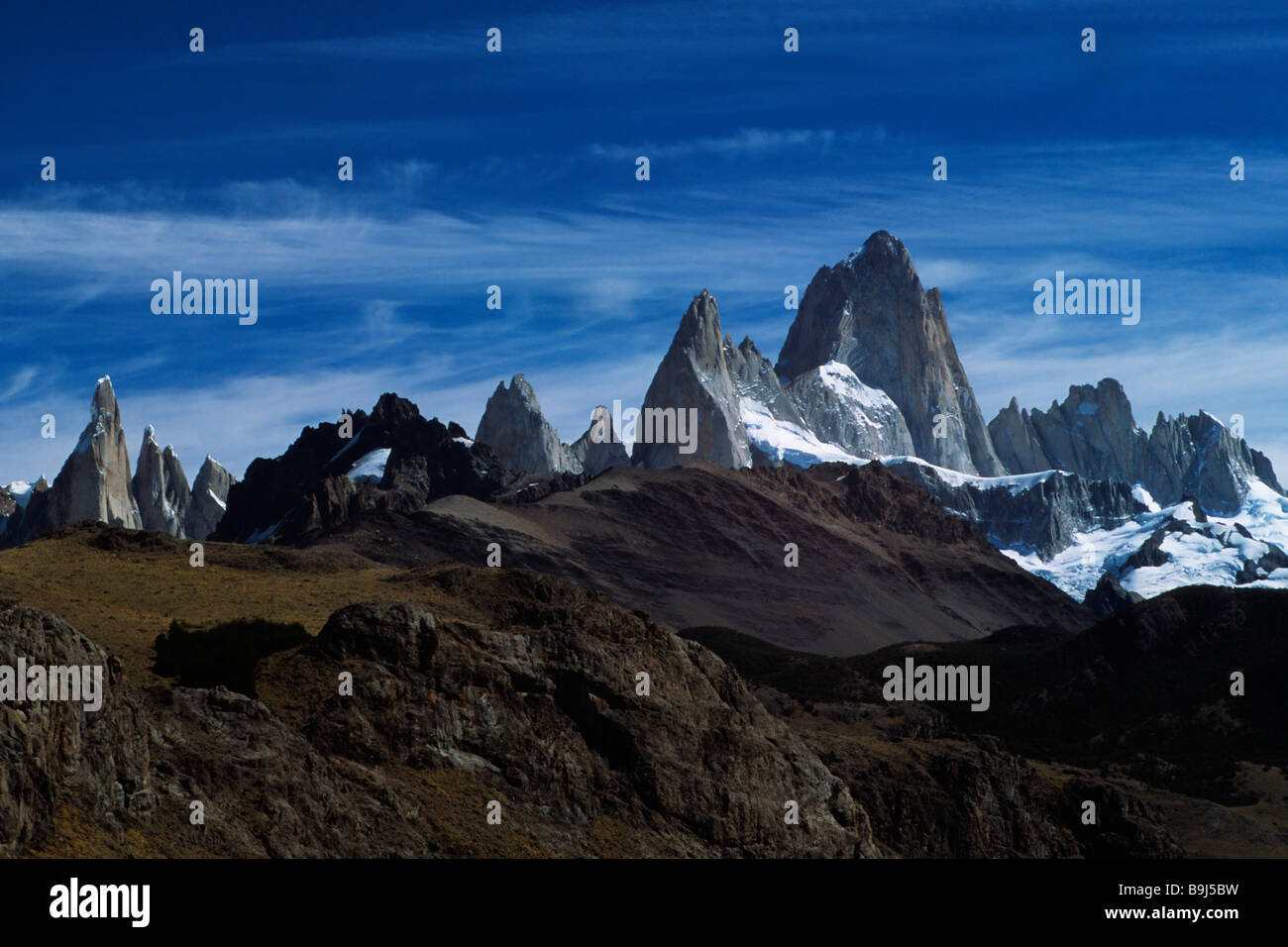 Cerro Torre and Cerro Fitz Roy, Patagonia, Argentina, South America ...