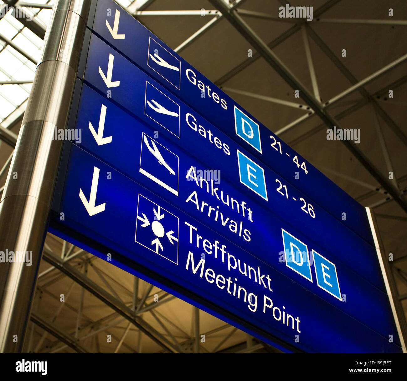 Information board at the airport Stock Photo - Alamy