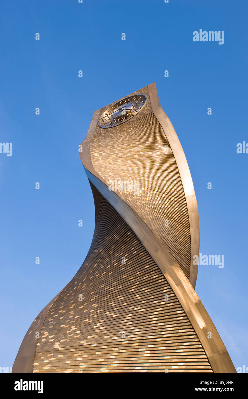 Modern clock tower in Stratford E15 London United Kingdom Stock Photo ...