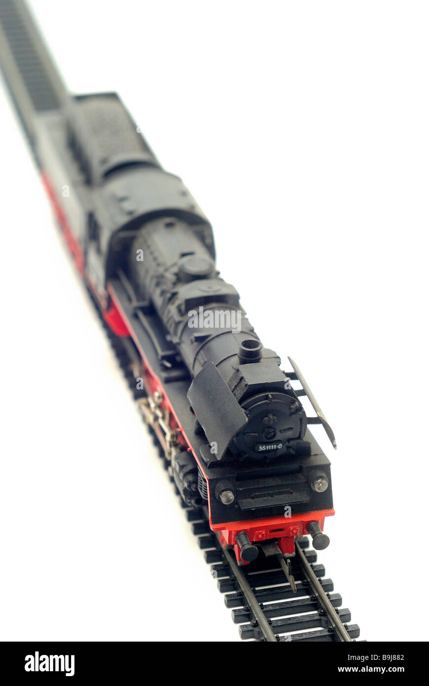 Steam locomotive engine and trains model railway cut out still life ...