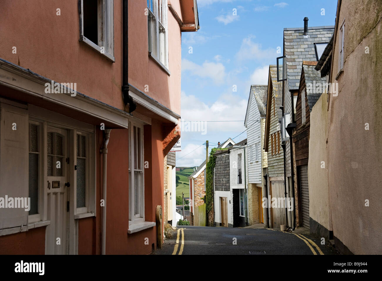 Historic district of Totnes, Devon, Great Britain, Europe Stock Photo ...
