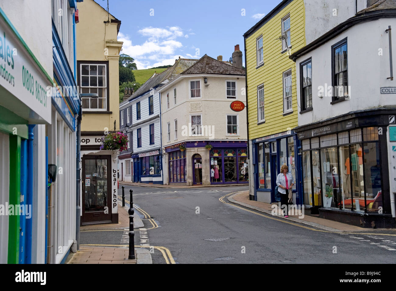 Historic district of Totnes, Devon, Great Britain, Europe Stock Photo ...
