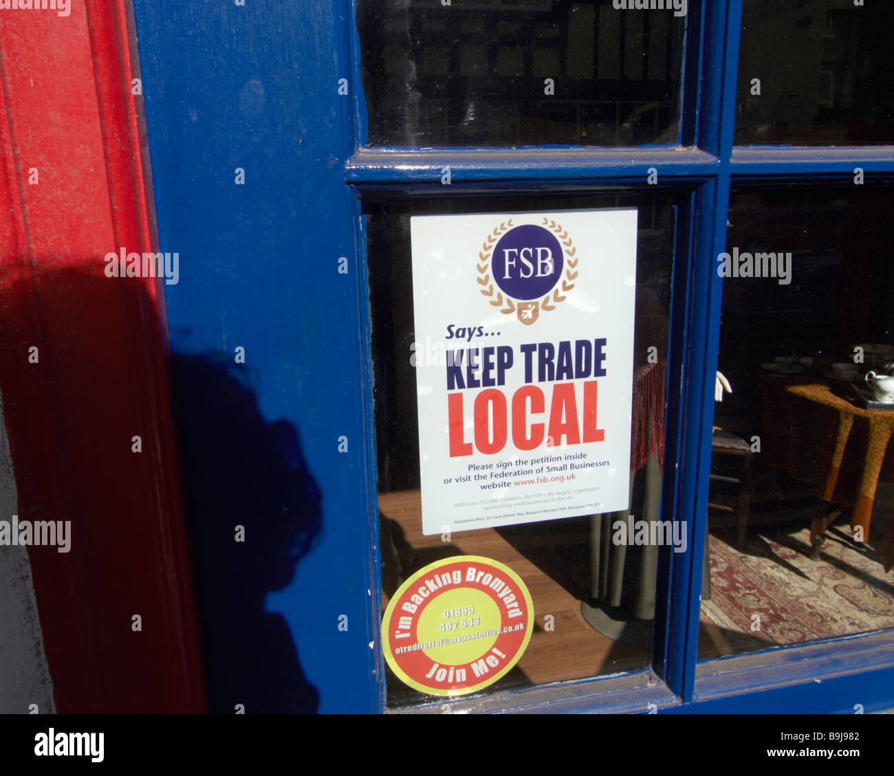 keep trade local sign Stock Photo - Alamy