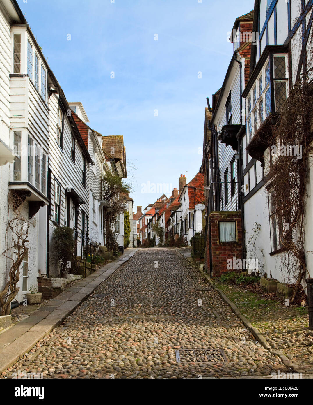 A cobbled street in the town of Rye East Sussex Stock Photo - Alamy
