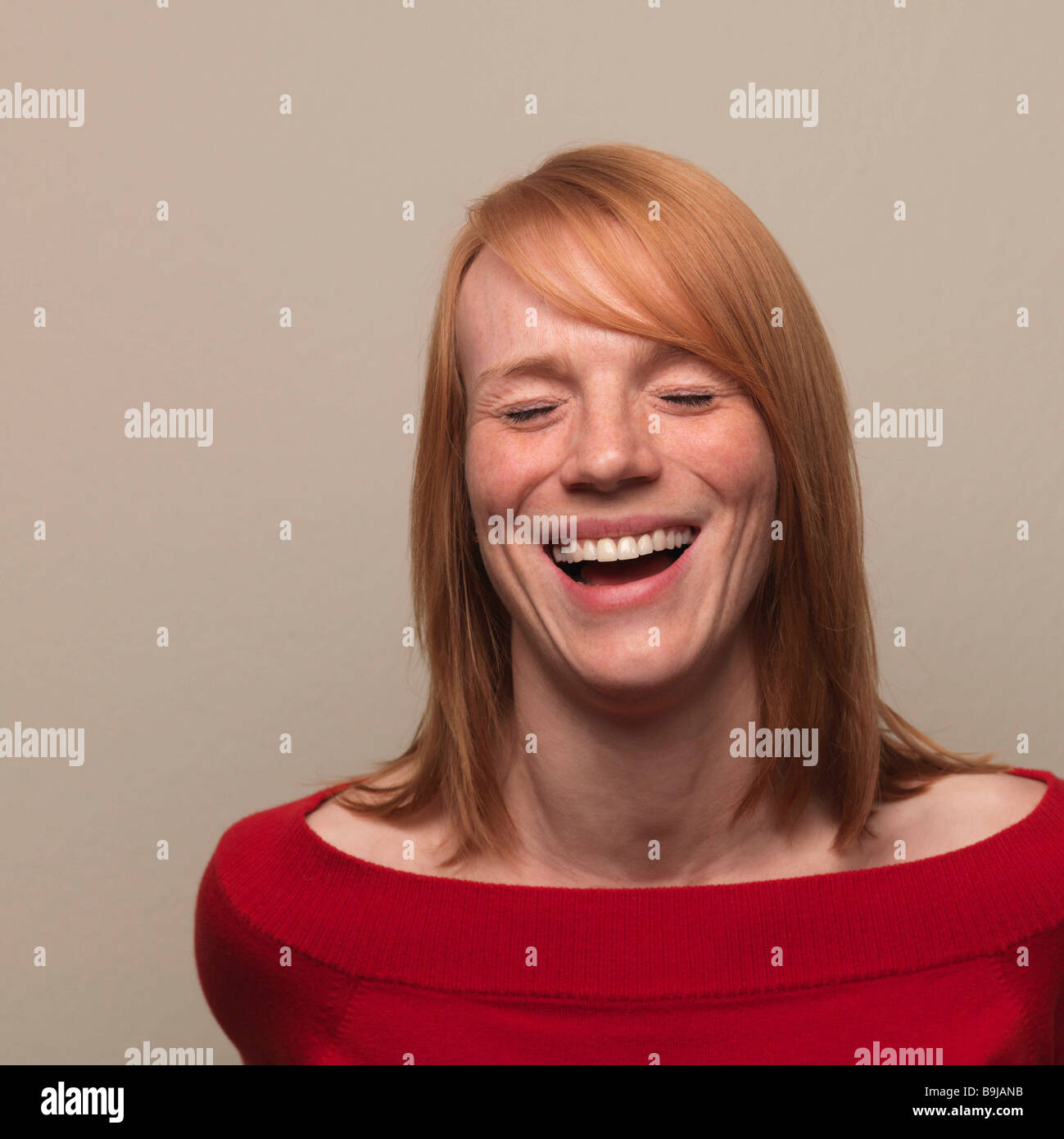 Woman laughing, portrait Stock Photo - Alamy