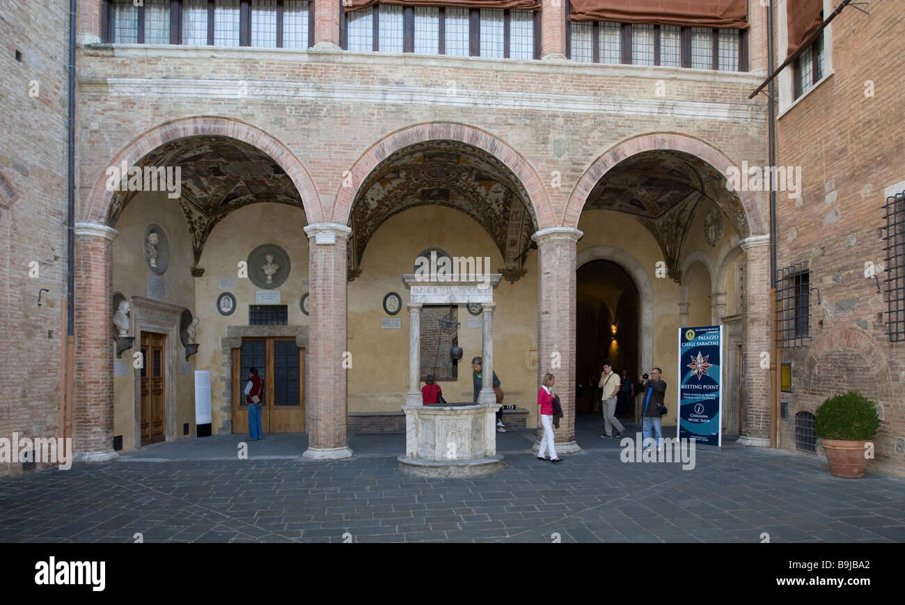 Old well in the historic centre of Siena, Tuscany, Italy, Europe Stock ...