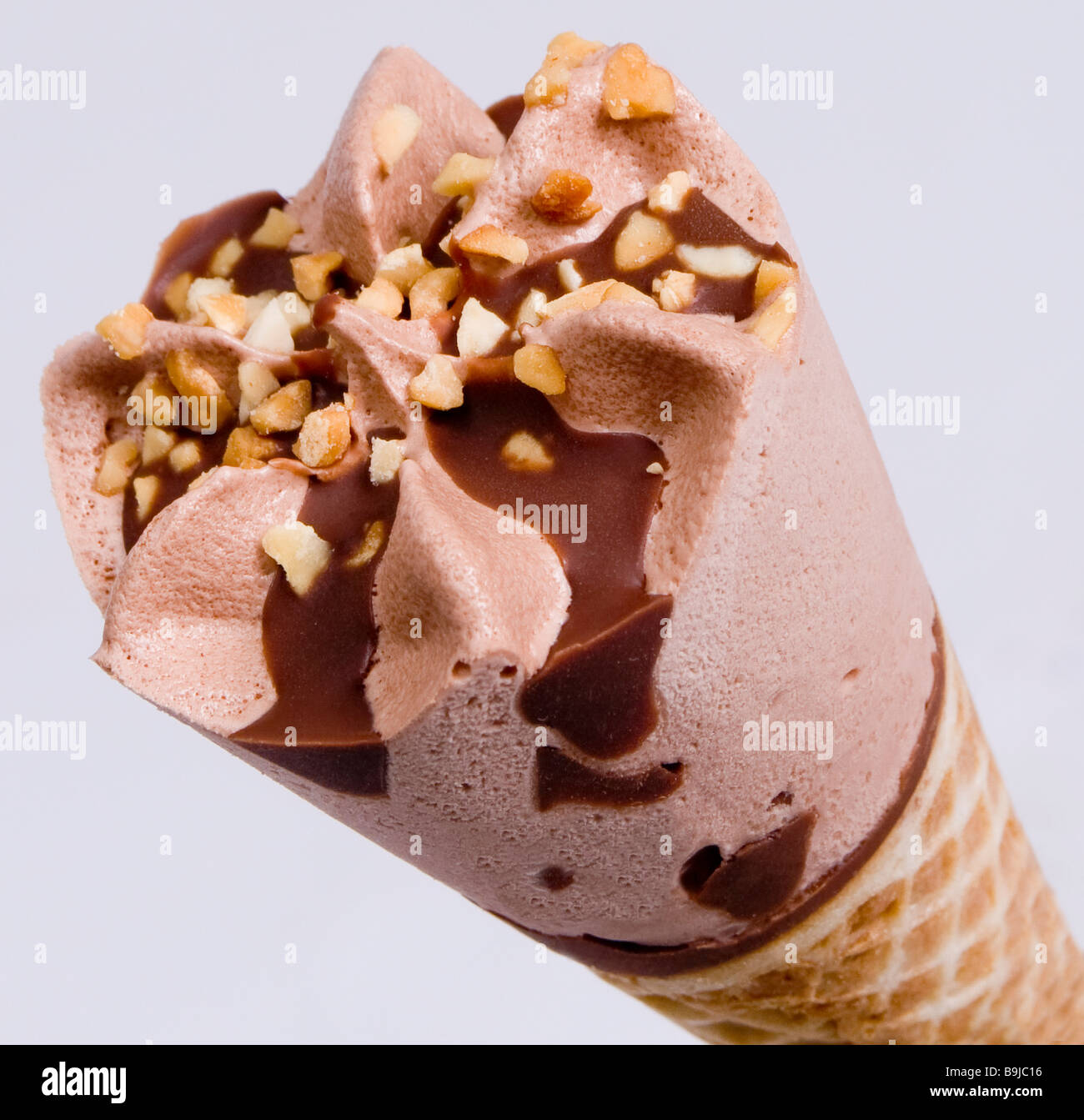 Closeup of a delicious chocolate cone ice cream Stock Photo - Alamy