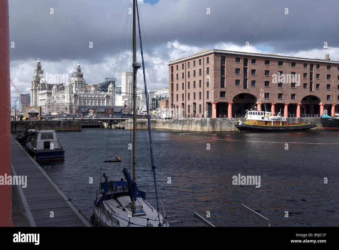 Great Britain England Liverpool Albert Dock dock boats series dock ...