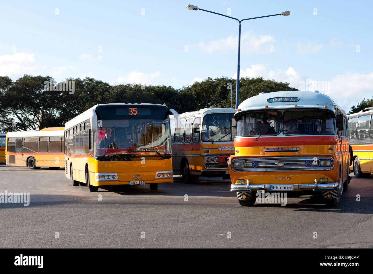 Typical maltese buses hi-res stock photography and images - Alamy