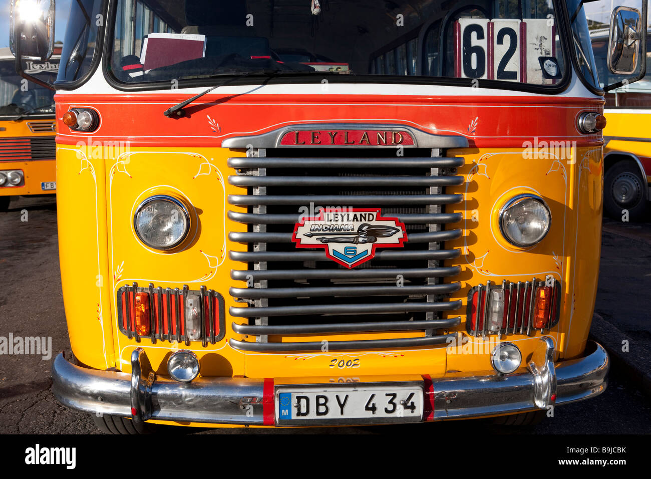 Typical Maltese public bus at City Gate, Valletta, Malta, Europe Stock ...
