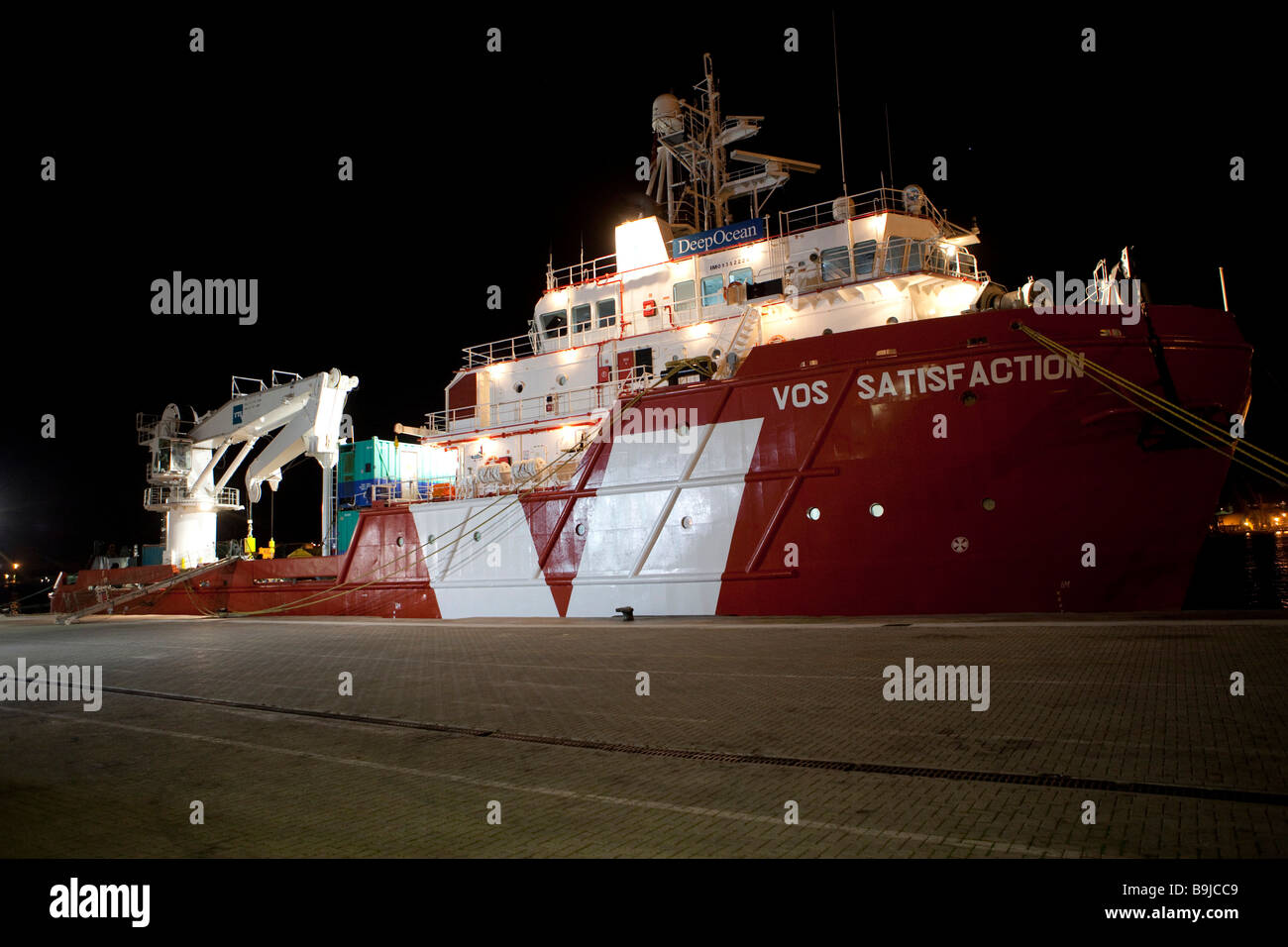 The VOS Satisfaction, belonging to Deep Ocean, an oil and gas industry ...