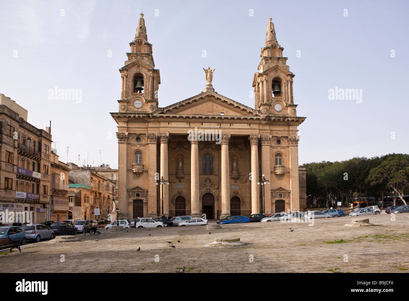 St. Publius Church in Floriana on Pjazza San Publju Square, Valletta ...