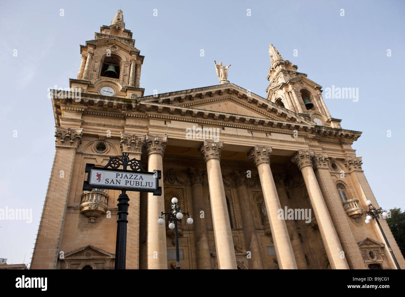 St. Publius Church in Floriana on Pjazza San Publju Square, Valletta ...
