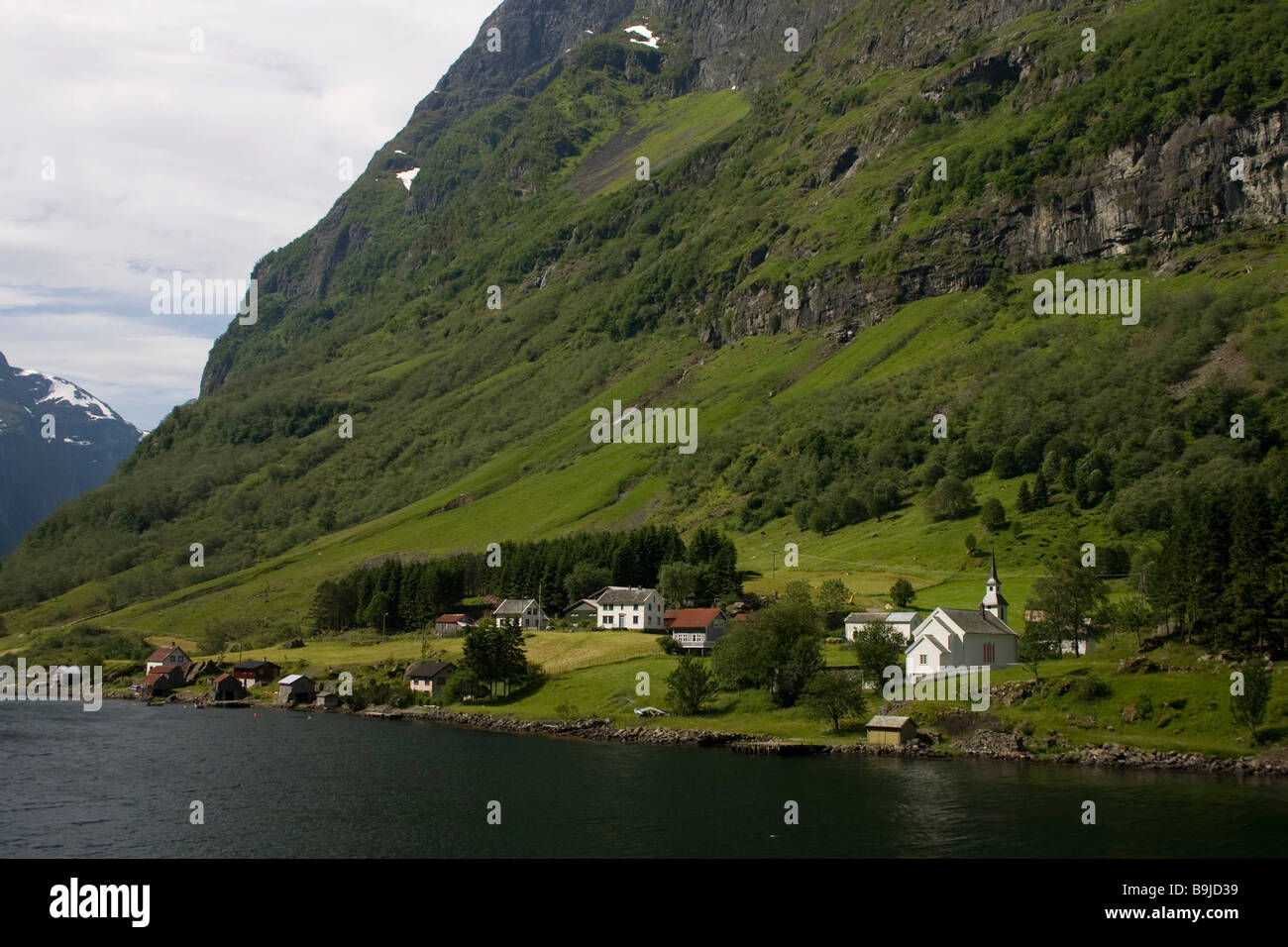 Village of Dyrdal in Naeroyfjord, Sogn og Fjordane, Norway, Scandinavia ...