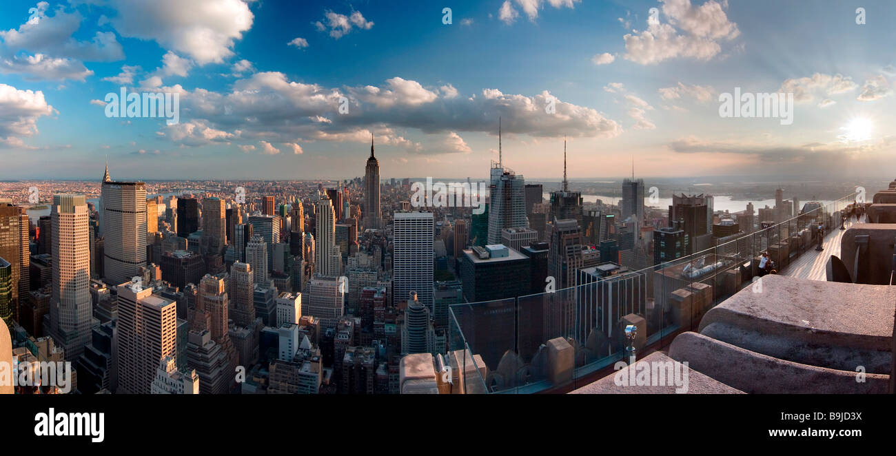 Panorama of Manhattan from Rockefeller Center, New York City, New York ...