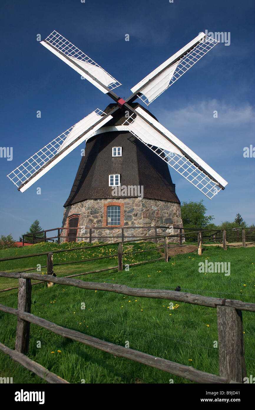 Dutch Windmill in Woldegk, Mecklenburg-Strelitz, Mecklenburg-Western ...