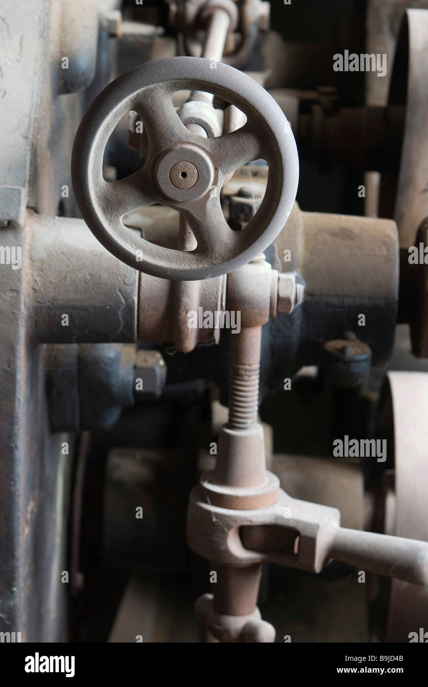 Detail inside an old Dutch Windmill in Woldegk, Mecklenburg-Strelitz ...