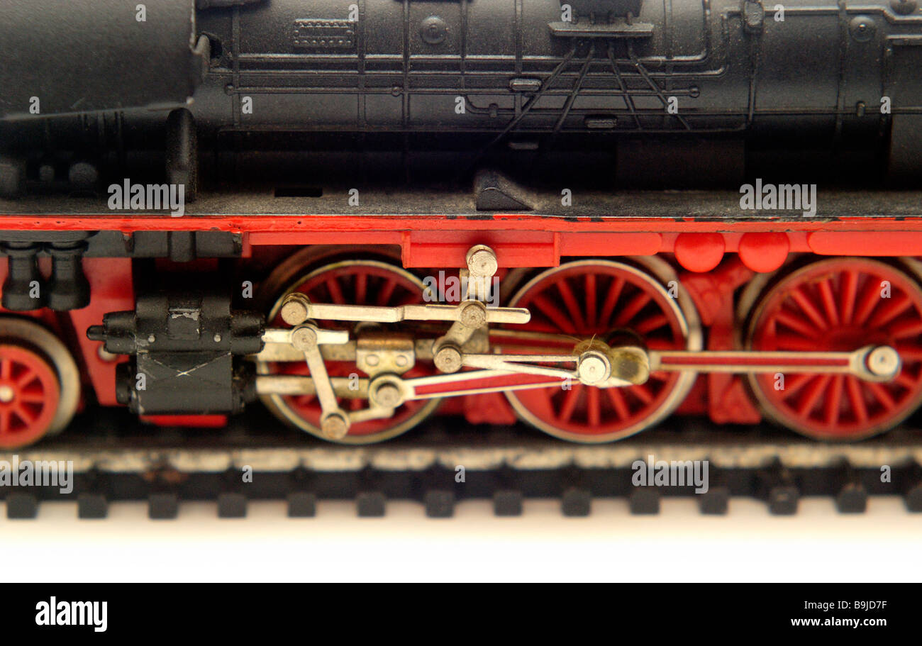 Steam locomotive engine and trains model railway cut out still life ...
